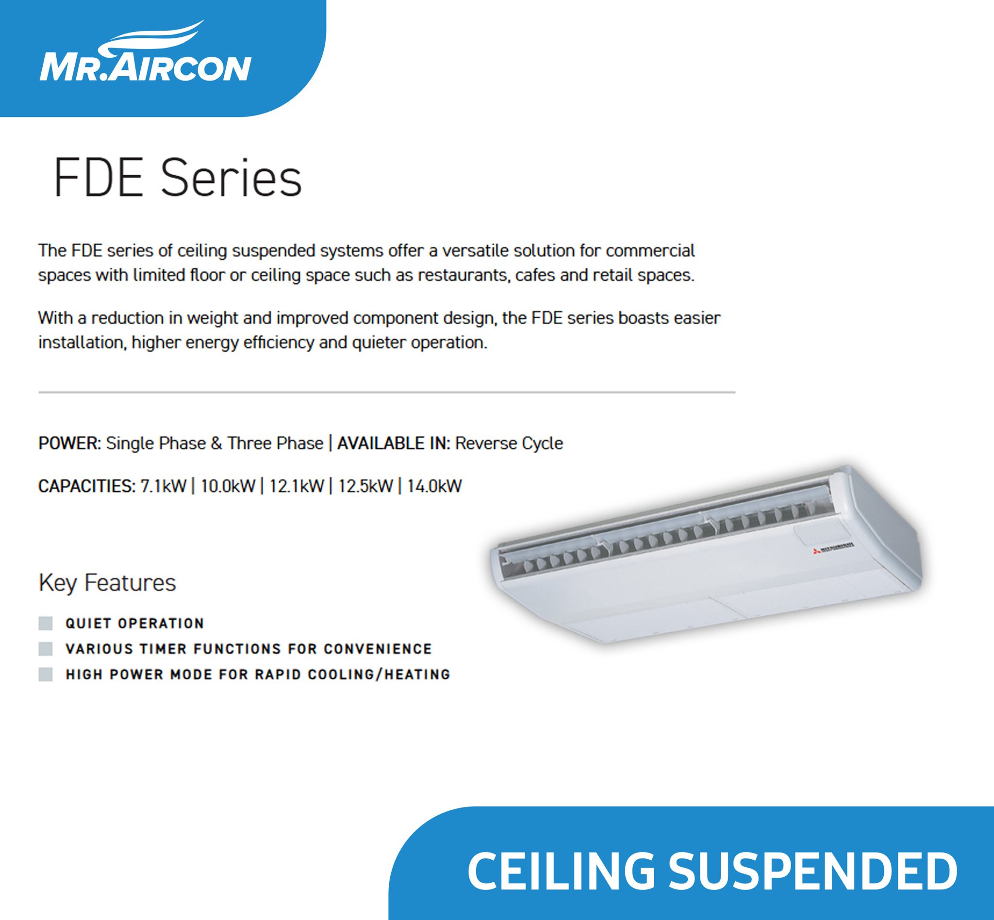 Mitsubishi Ceiling Suspended Inverter Aircon – Mr. Aircon PH
