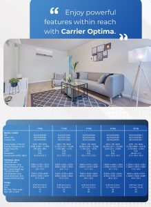 Carrier Optima Split type Aircon Inverter Aircon – Mr. Aircon PH