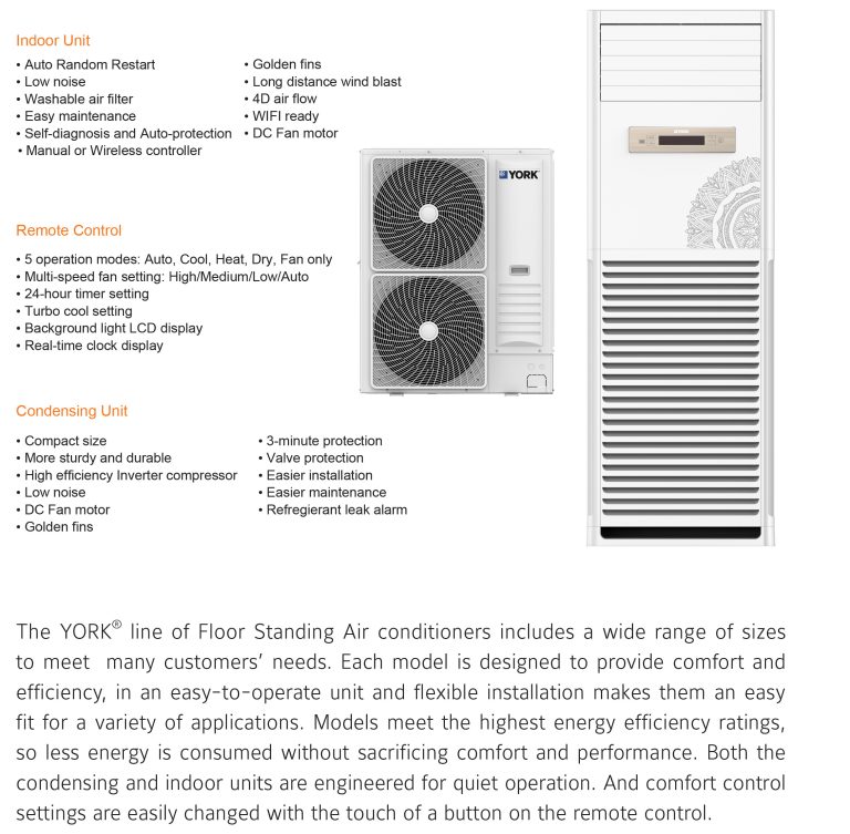 York Floor Mounted Inverter Aircon – Mr. Aircon PH